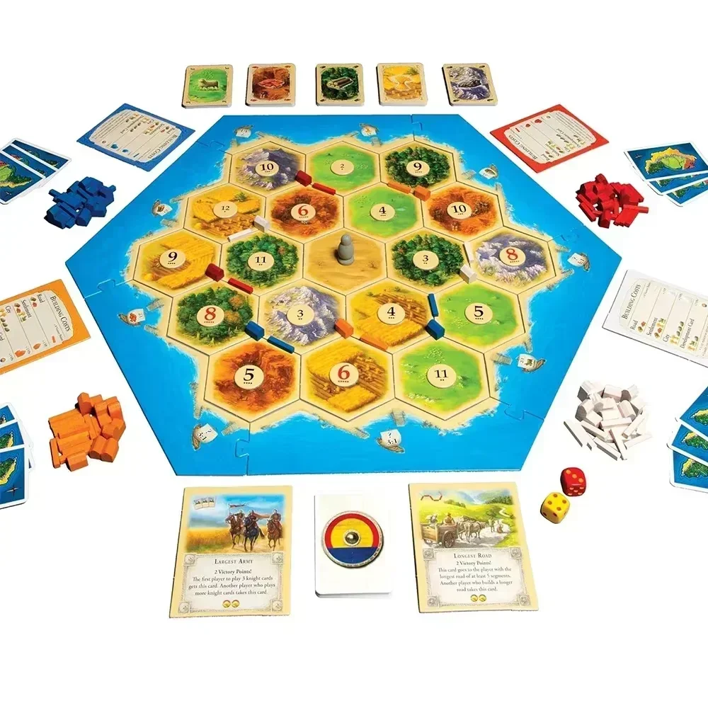 Catan Jogo de Tabuleiro - Estratégia de Colonização e Comércio